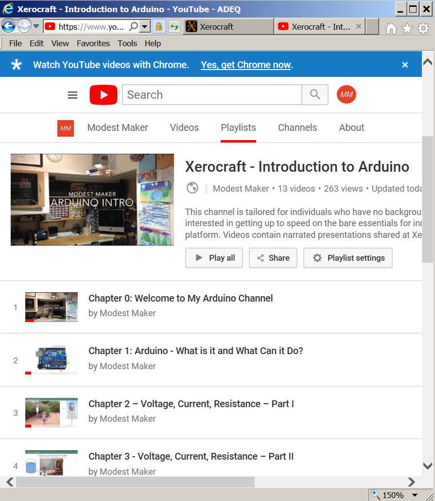 Xerocraft Arduino Class Playlist | Project